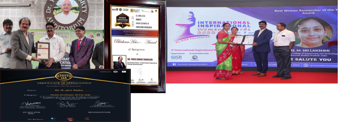 CSE_Faculty_Awards – G PULLAIAH COLLEGE OF ENGINEERING & TECHNOLOGY